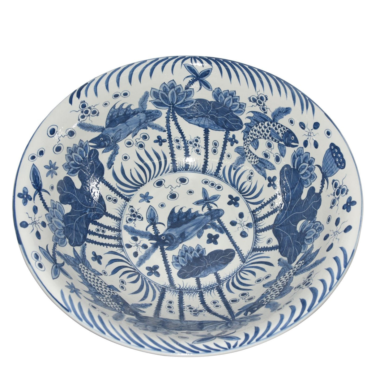 Legend of Asia B&W Fish Bowl Large — ShopTheAddison