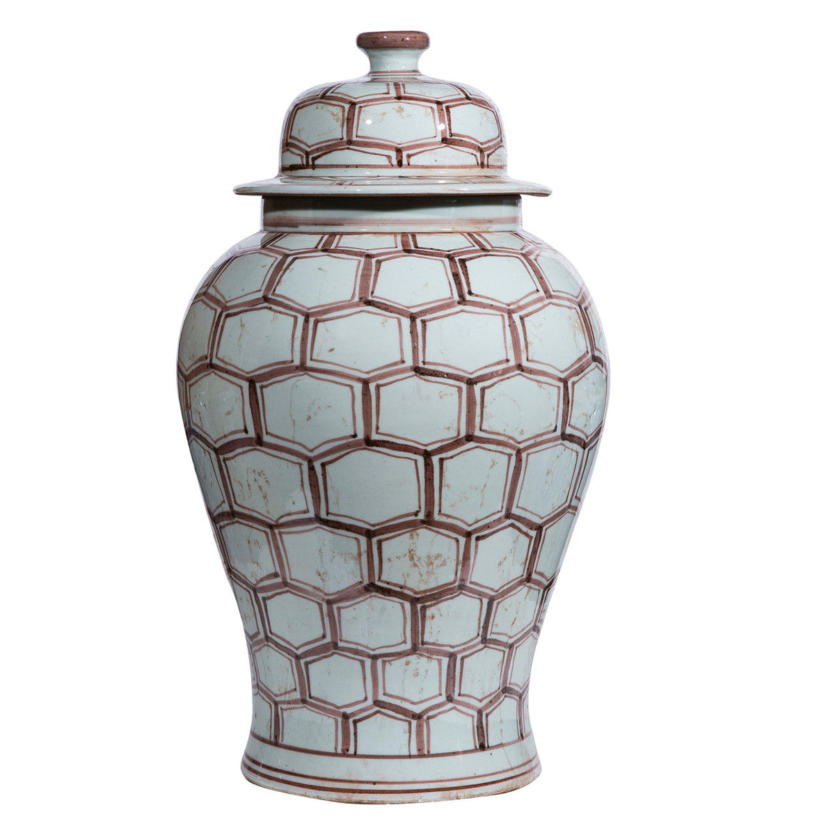 Legend of Asia Copper Red Honeycomb Temple Jar — ShopTheAddison