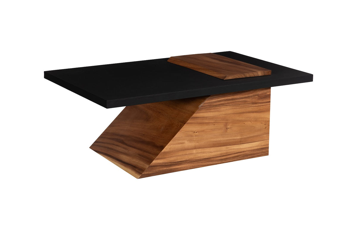Phillips Collection Slant Coffee Table, Natural/Black — ShopTheAddison