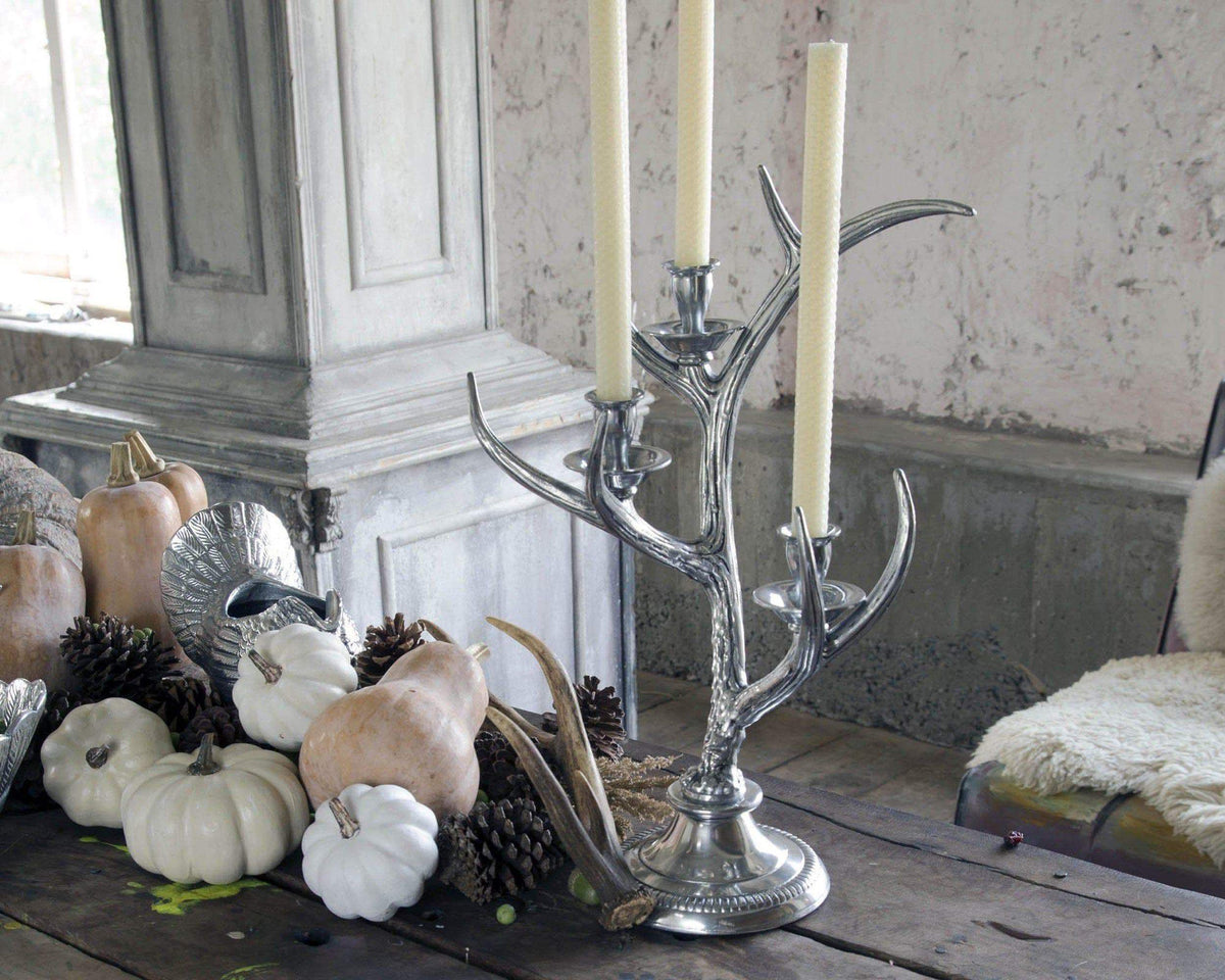 Arthur Court Candlestick - Stag 3 Light — ShopTheAddison