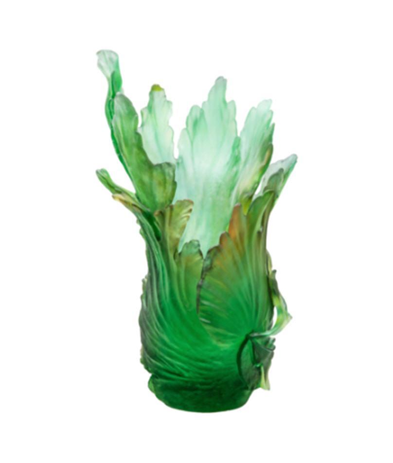 Daum Crystal Borneo Tropical Vase by E Robba — ShopTheAddison