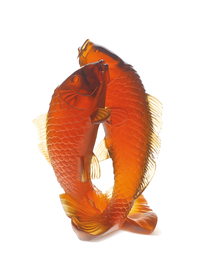 Daum Crystal Fish Golden Carps — ShopTheAddison