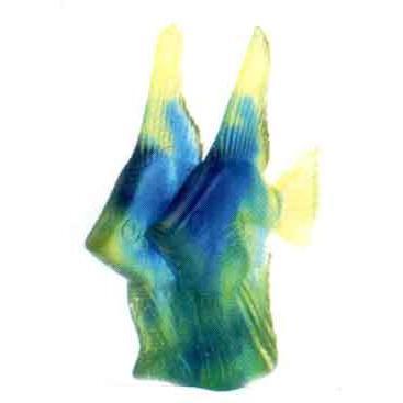 Daum Crystal Fish Pair - Blue Yellow — ShopTheAddison