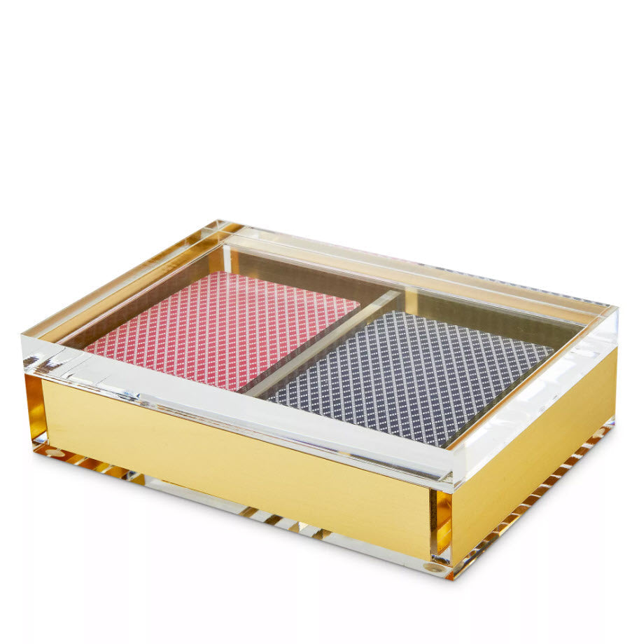 Tizo Design Modern Lucite Playing Card Gift Set - Gold — ShopTheAddison