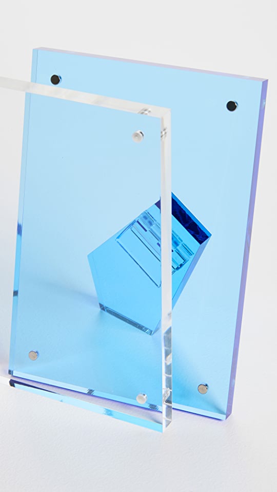 Tizo Lucite 4" x 6" Frame with Blue Lucite Back — ShopTheAddison