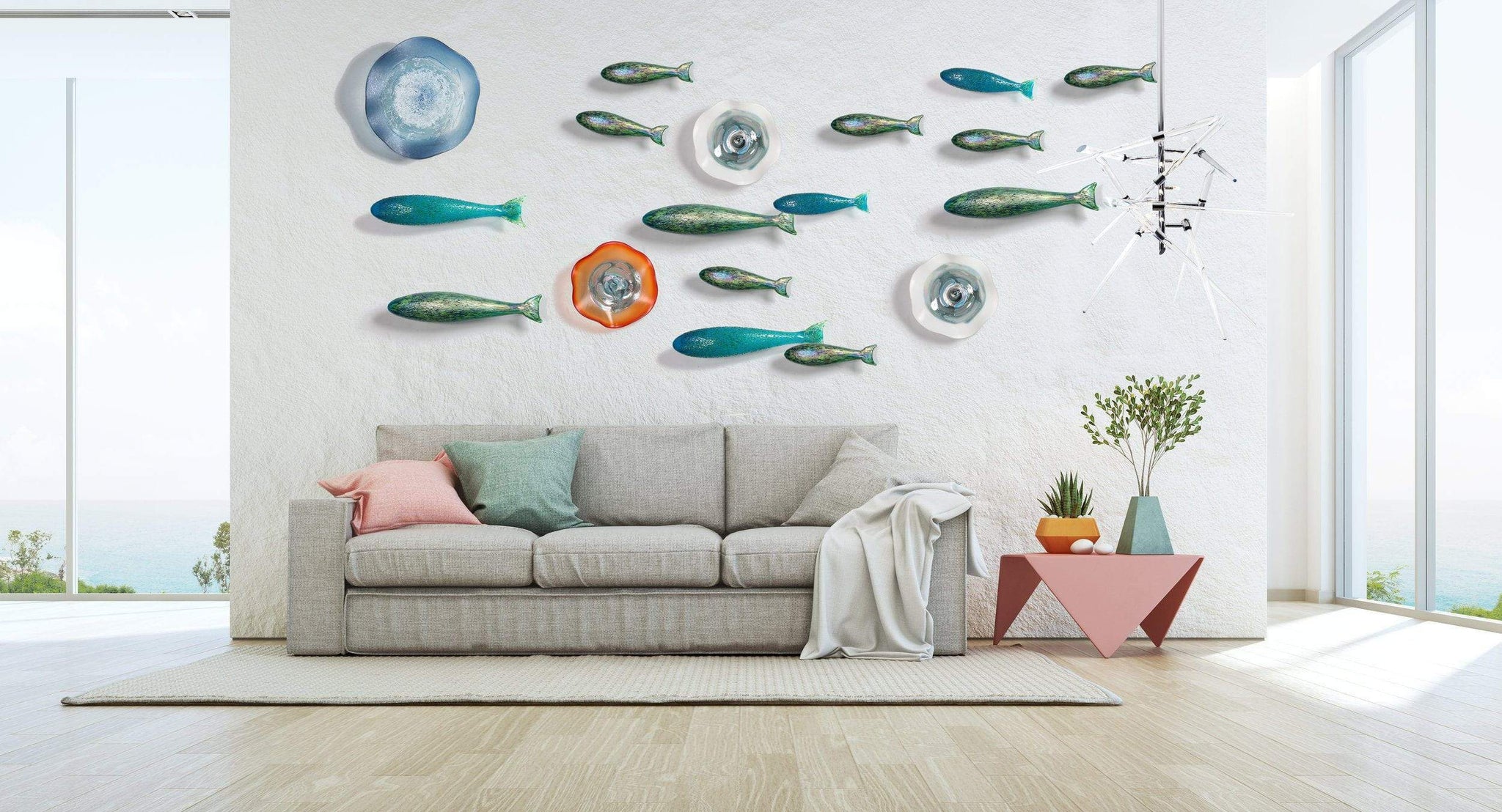 Nebula Wall Art Small by Viz Glass 7006SIR — ShopTheAddison